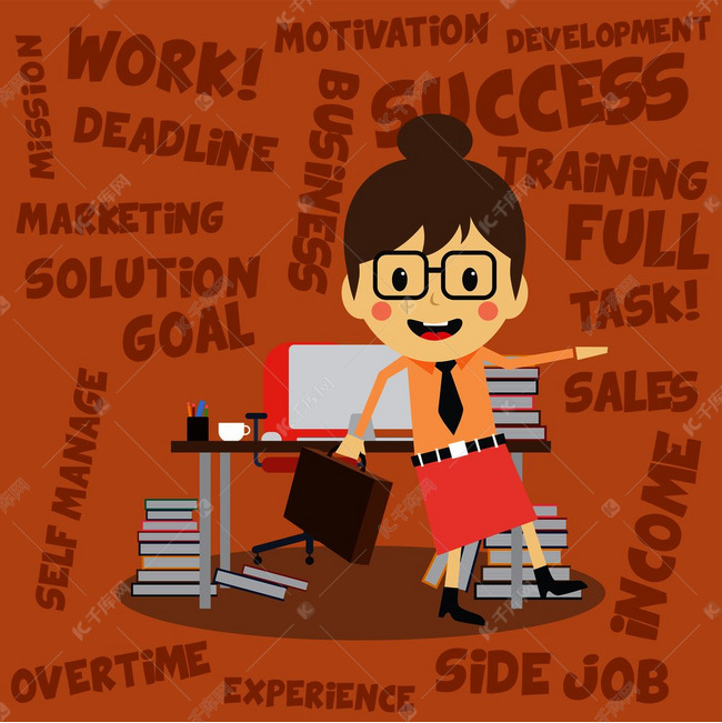 办公室目标销售业务矢量艺术插画。素材图片免费下载-千库网