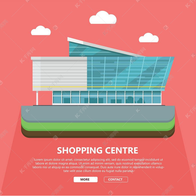 平面设计中的购物中心网页模板.. 购物中心网页模板。素材图片免费下载-千库网