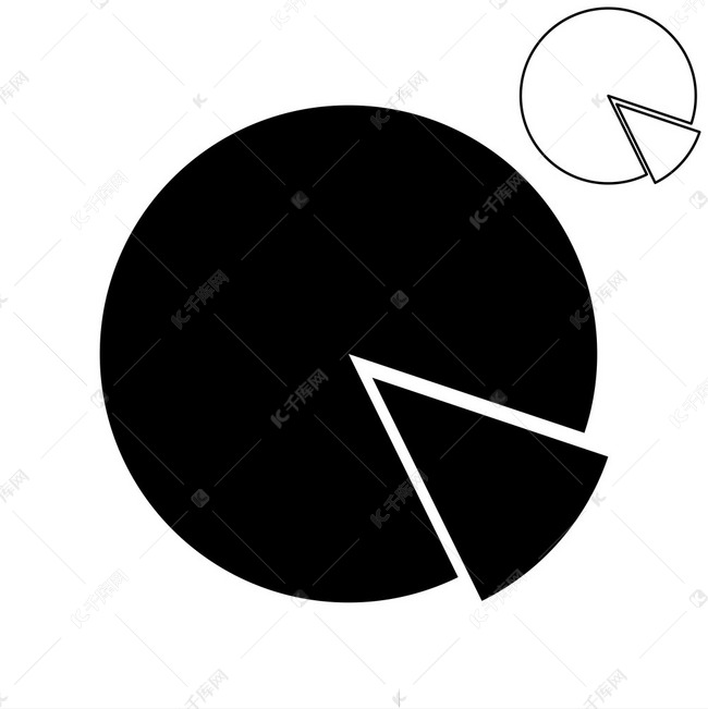 The black pie chart with part.. The black pie chart with part it is set ...