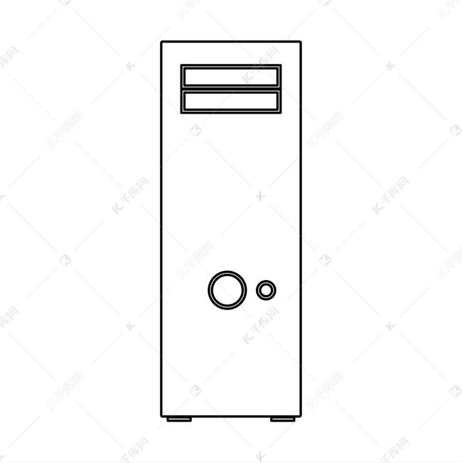 计算机机箱或系统单元图标。素材图片免费下载-千库网