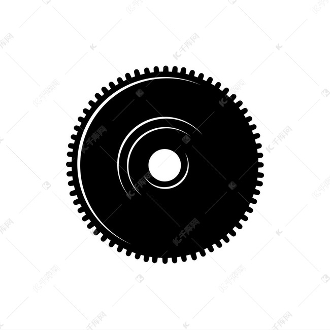 齿轮孤立的圆形齿轮图标。素材图片免费下载-千库网