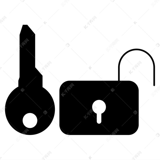 钥匙和锁图标。素材图片免费下载-千库网