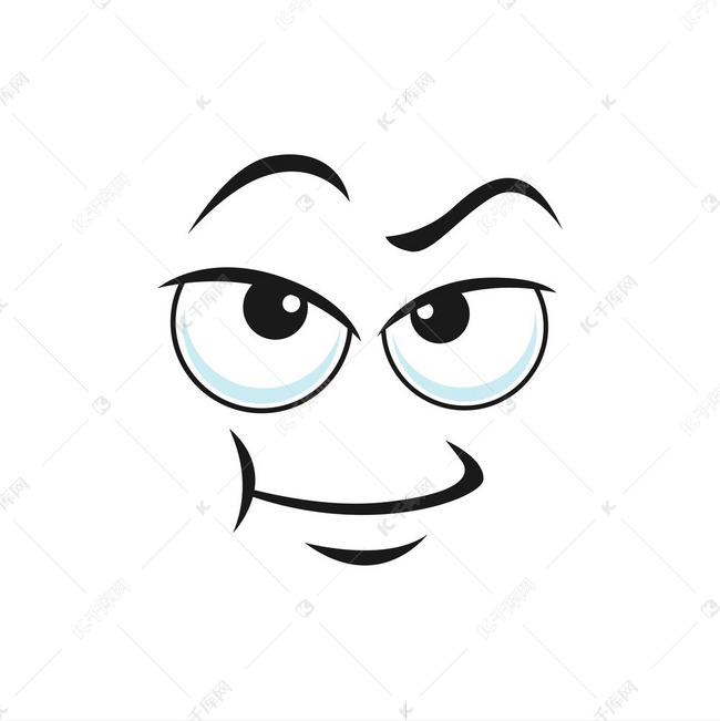 难以置信的表情符号表达，不信任的悲伤情绪表情符号孤立的线条艺术图标。素材图片免费下载-千库网