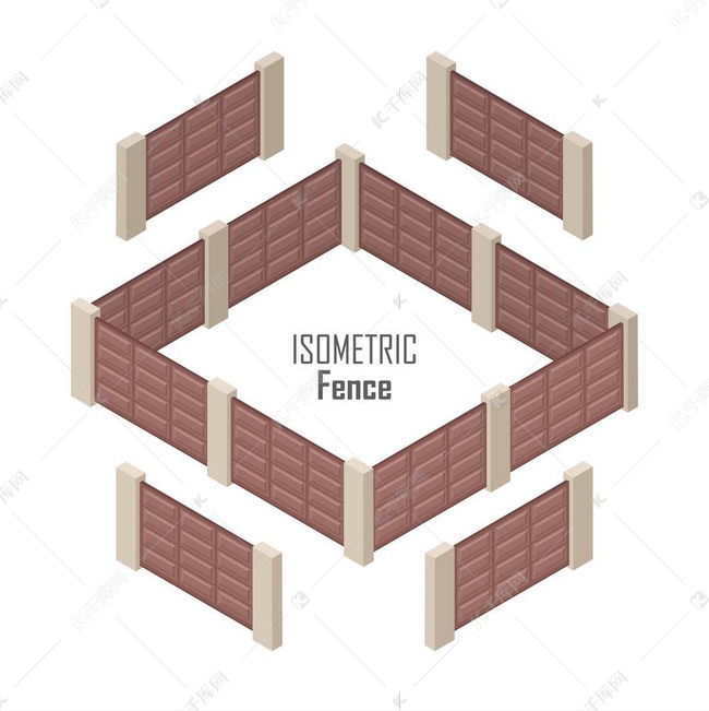 格子栅栏和门与列隔离。素材图片免费下载-千库网