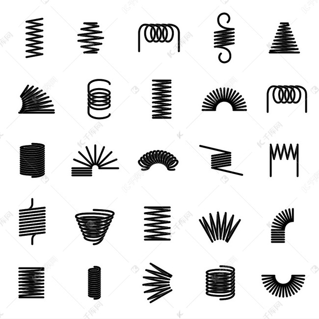 金属弹簧。素材图片免费下载-千库网