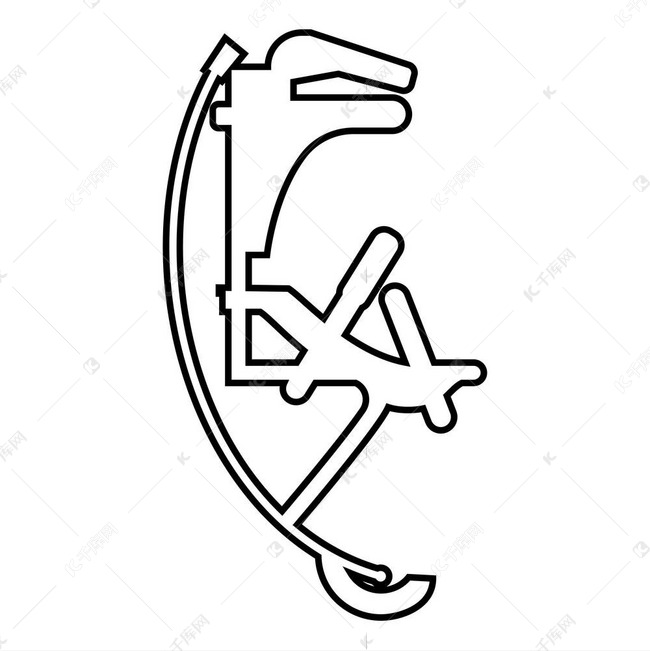 用于跳高的 Skyrunner 跳线，跳靴图标黑色矢量插图平面样式简单图像素材图片免费下载-千库网