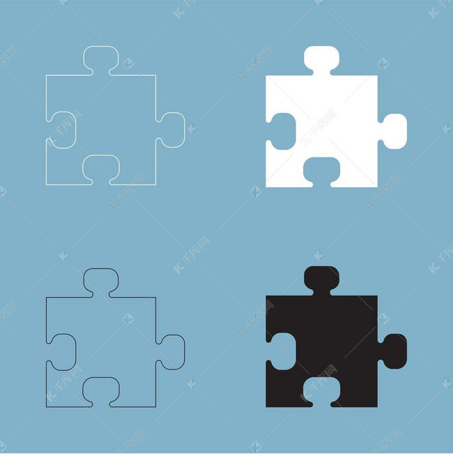 拼图图标 .. 拼图图标 。素材图片免费下载-千库网