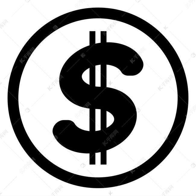圆圈图标中的美元。素材图片免费下载-千库网