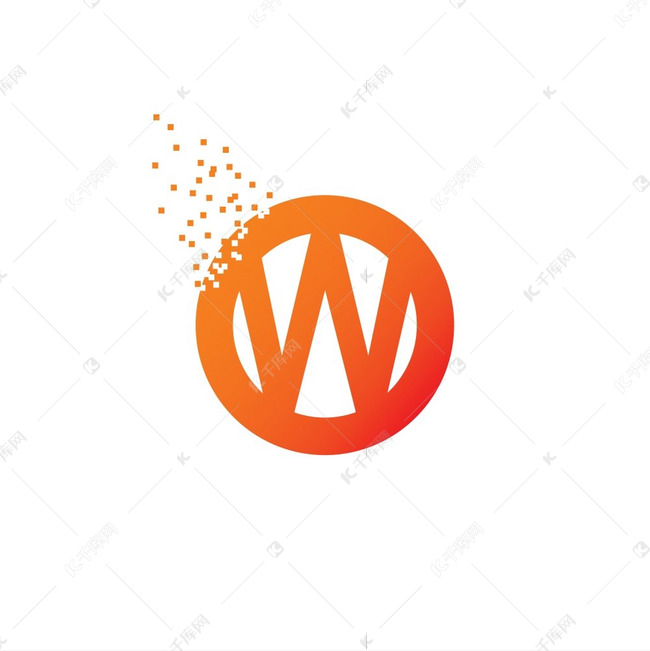 圆形首字母大写徽标设计模板。素材图片免费下载-千库网