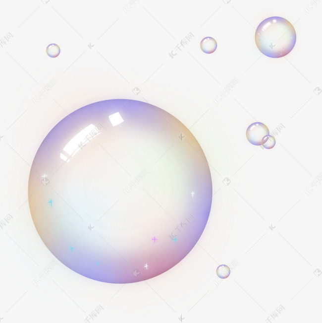 梦幻气泡彩色泡泡简笔画漂浮素材图片免费下载-千库网