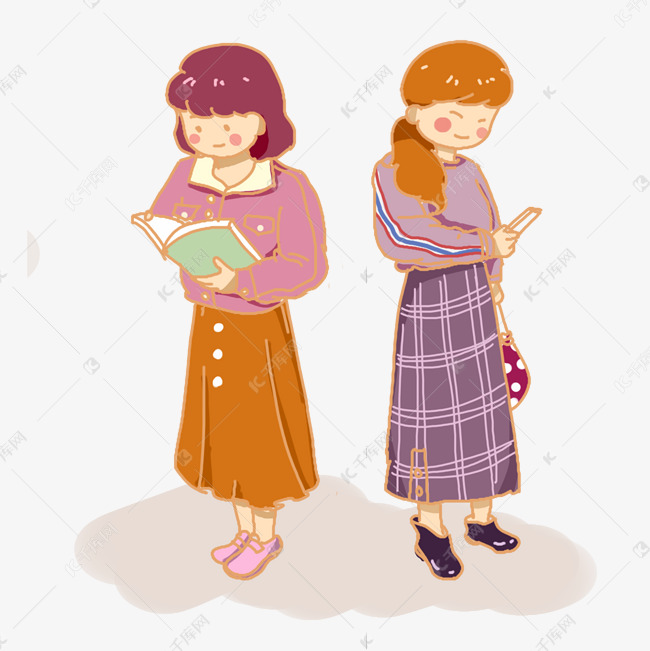 卡通手绘动漫女孩创意海报素材图片免费下载-千库网