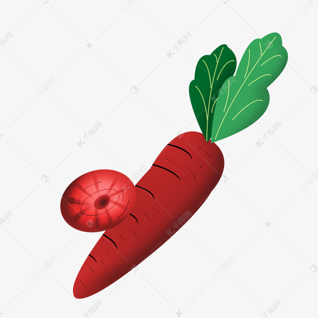 手绘蔬菜胡萝卜插画素材图片免费下载-千库网