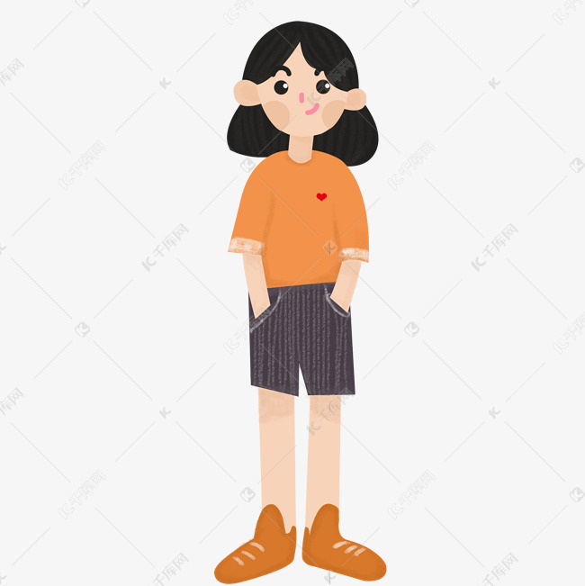 女生夏季穿搭设计元素素材图片免费下载-千库网