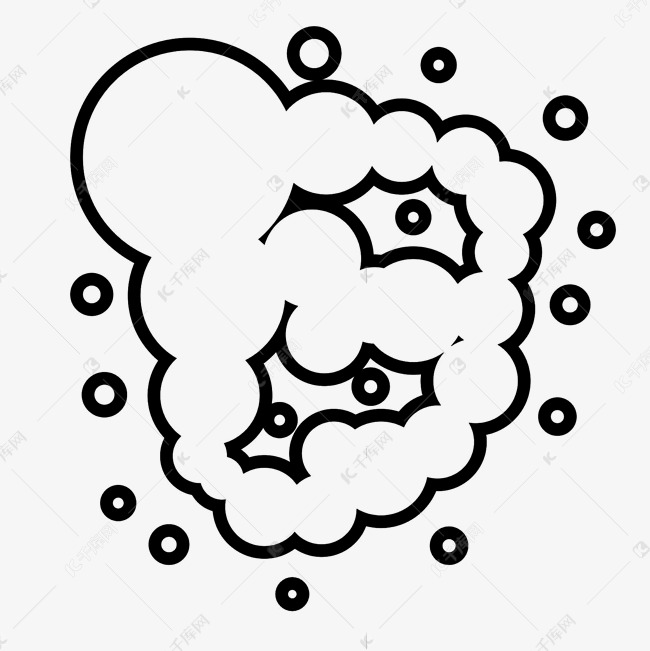 线性泡泡简笔画装饰免费下载素材图片免费下载-千库网