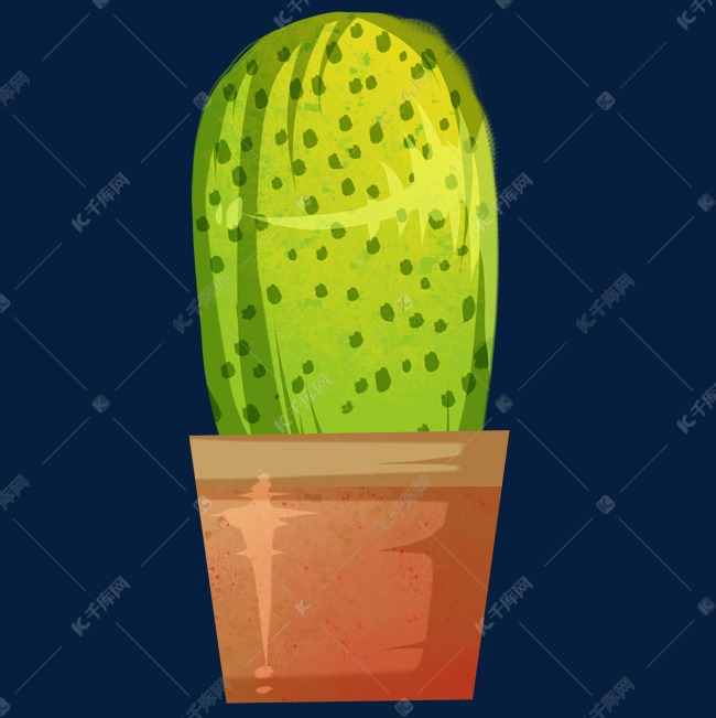 绿色仙人掌盆栽素材图片免费下载-千库网