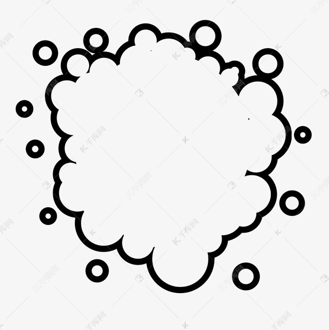 线性泡泡简笔画装饰免费下载素材图片免费下载-千库网