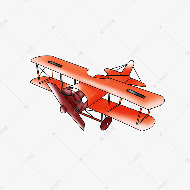 红色飞机 素材图片免费下载-千库网