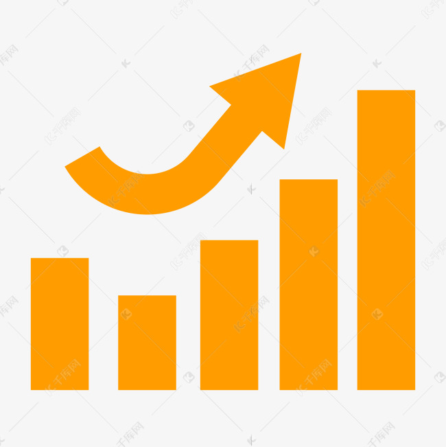 橙色的股票曲线素材图片免费下载-千库网
