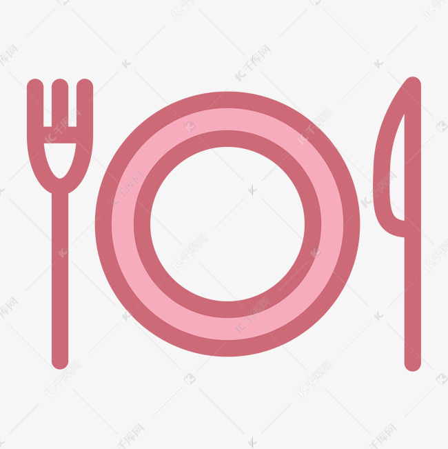 手绘刀叉图标免抠图素材图片免费下载-千库网