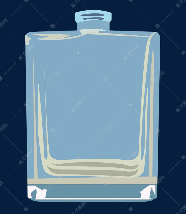 蓝色女性香水瓶子素材图片免费下载-千库网