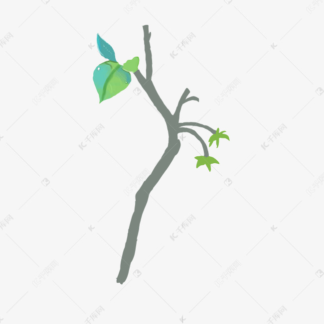春天发芽的树枝下载素材图片免费下载-千库网