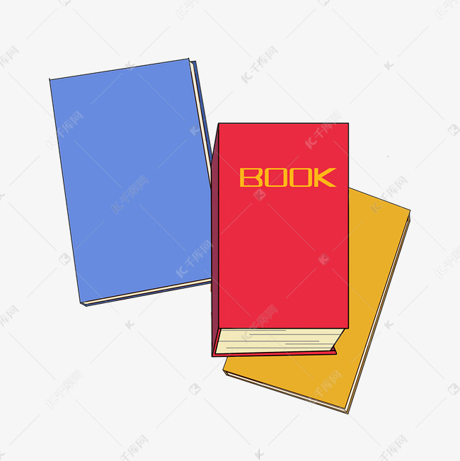 红色书籍卡通书本素材图片免费下载-千库网