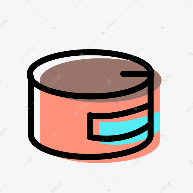 扁平化罐头素材图片免费下载-千库网