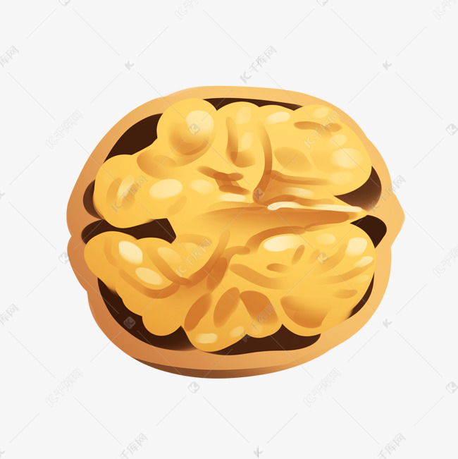 坚果核桃卡通插画素材图片免费下载-千库网
