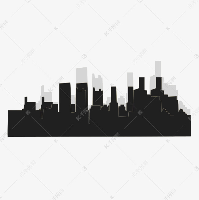 城市剪影png素材图片免费下载-千库网
