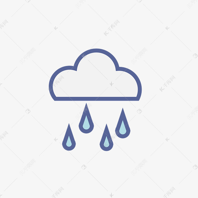 下雨天气清新图标素材图片免费下载-千库网