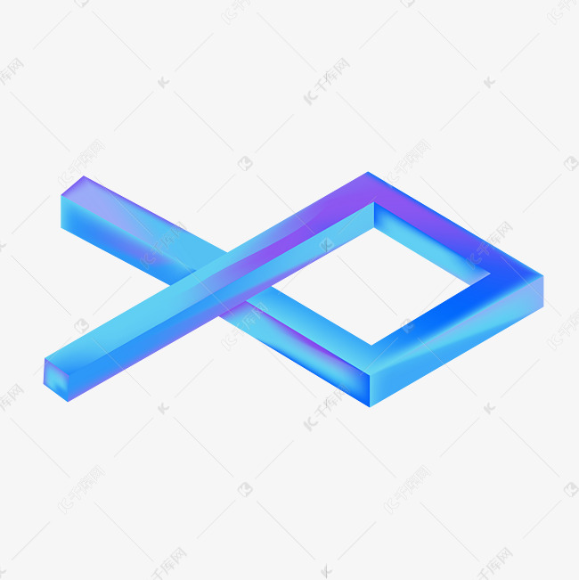 蓝色渐变立体素材图片免费下载-千库网