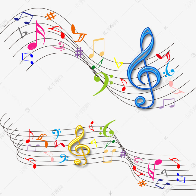 旋转五线谱海报素材图片免费下载-千库网