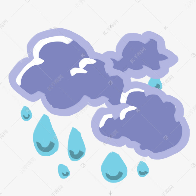 大雨天气图标插画素材图片免费下载-千库网