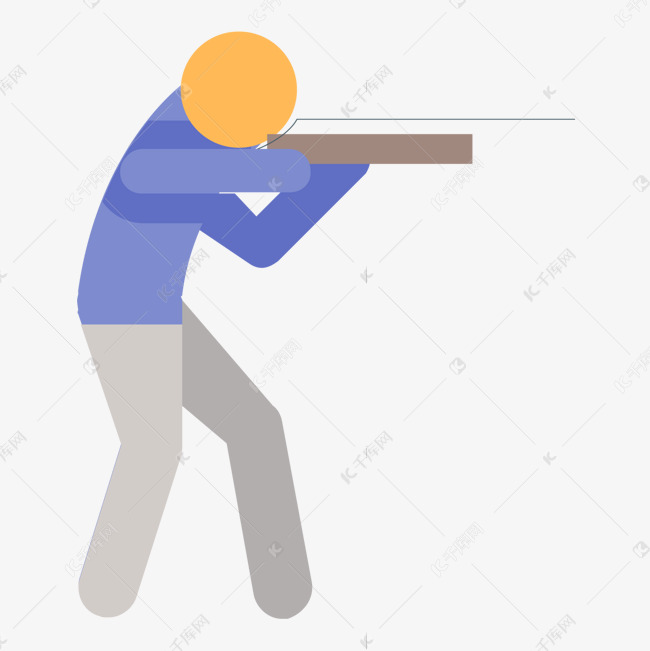奥林匹克人物射击运动图标素材图片免费下载-千库网