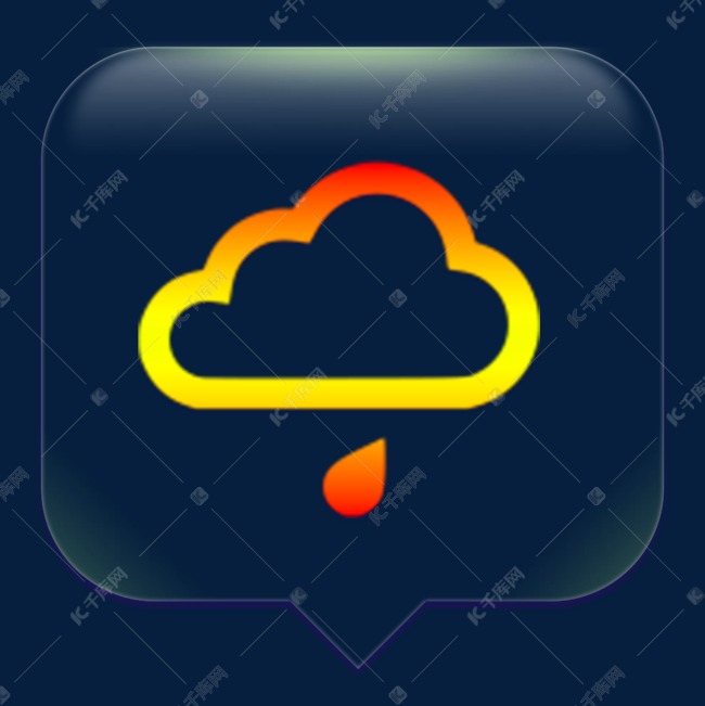 小雨天气图标符号素材图片免费下载-千库网