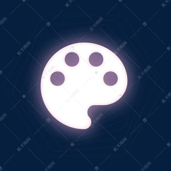 卡通白色的颜料盘素材图片免费下载-千库网