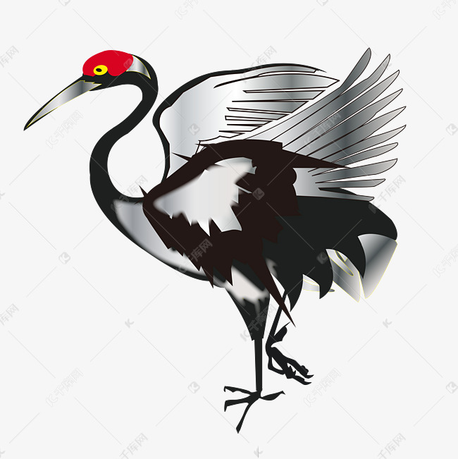 白色的仙鹤素材图片免费下载-千库网