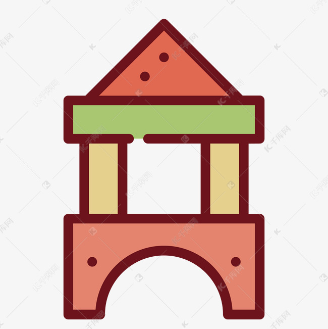 彩色婴儿小玩具积木图标矢量UIICON素材图片免费下载-千库网
