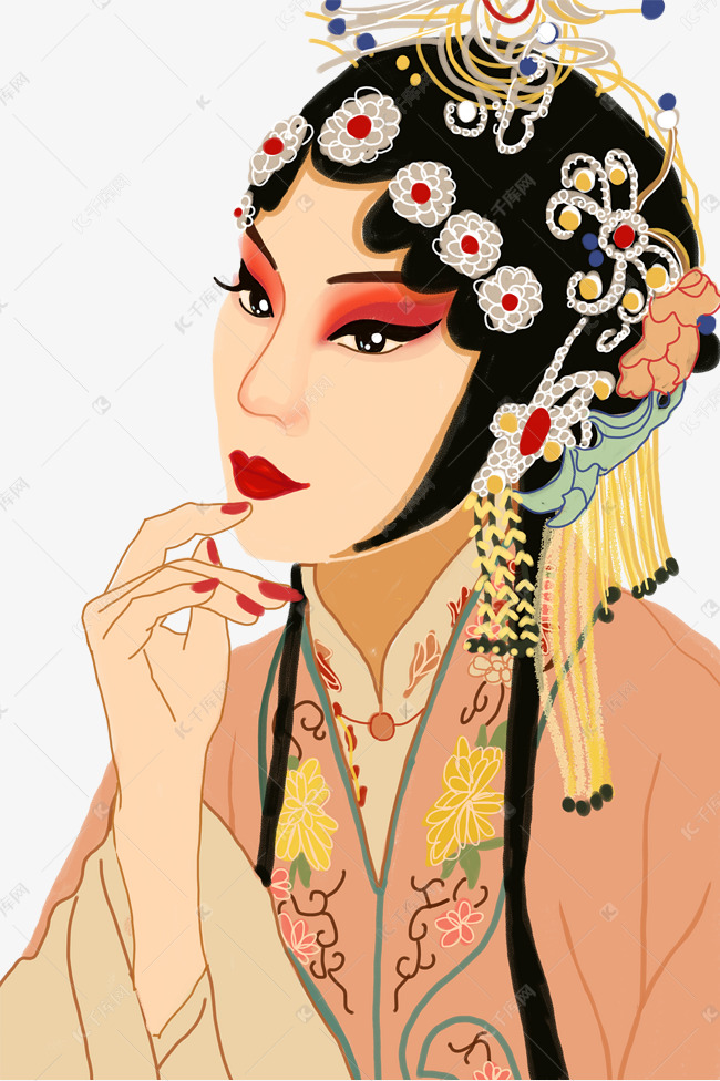 传统文化戏曲人物粉黛素材图片免费下载-千库网