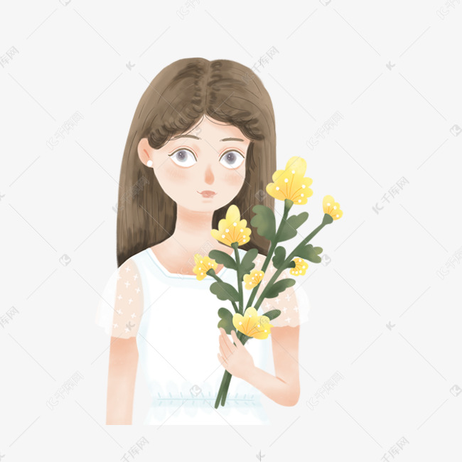 文艺恬静少女素材图片免费下载-千库网