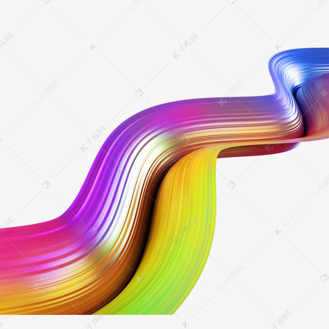 颜色渐变3d金属笔刷元素素材图片免费下载-千库网