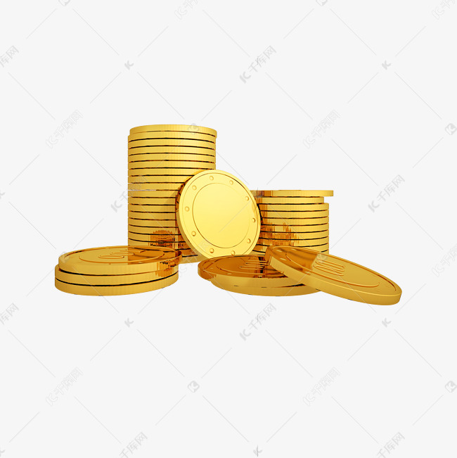 仿真金币堆png图素材图片免费下载-千库网