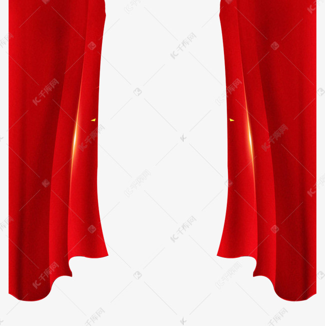 红色的装饰窗帘素材图片免费下载-千库网