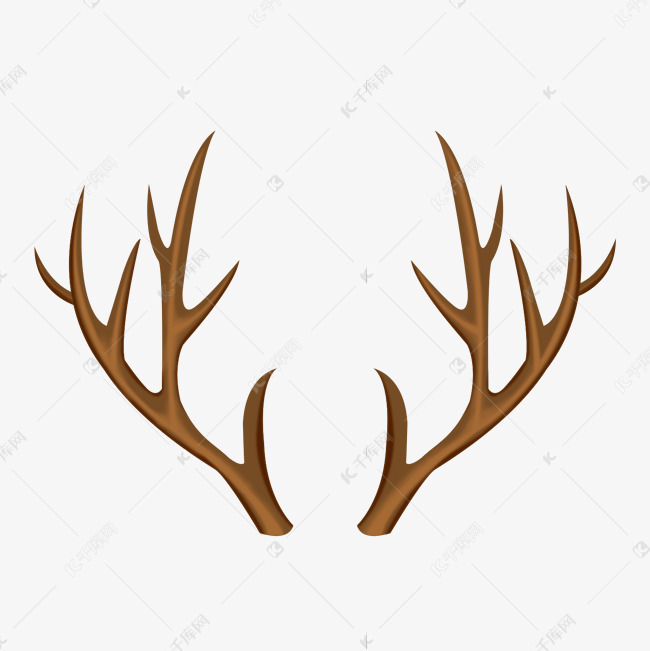 棕色的鹿角素材图片免费下载-千库网