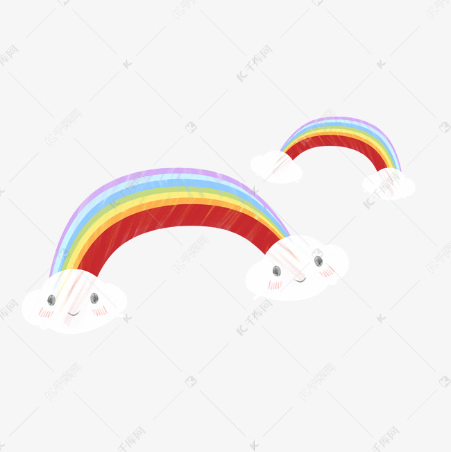 彩色雨后彩虹素材图片免费下载-千库网