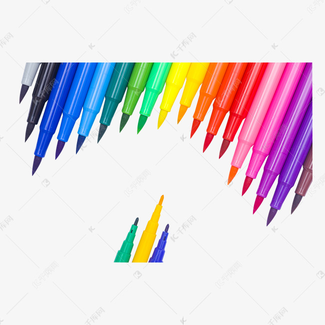 彩色画笔素材图片免费下载-千库网