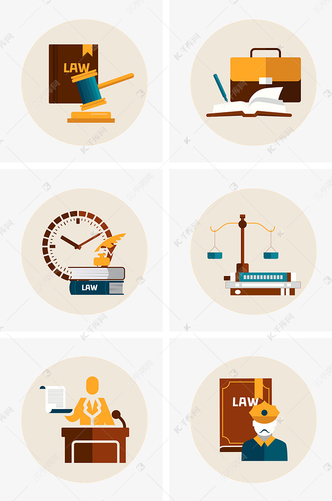 矢量创意律师小图标素材图片免费下载-千库网