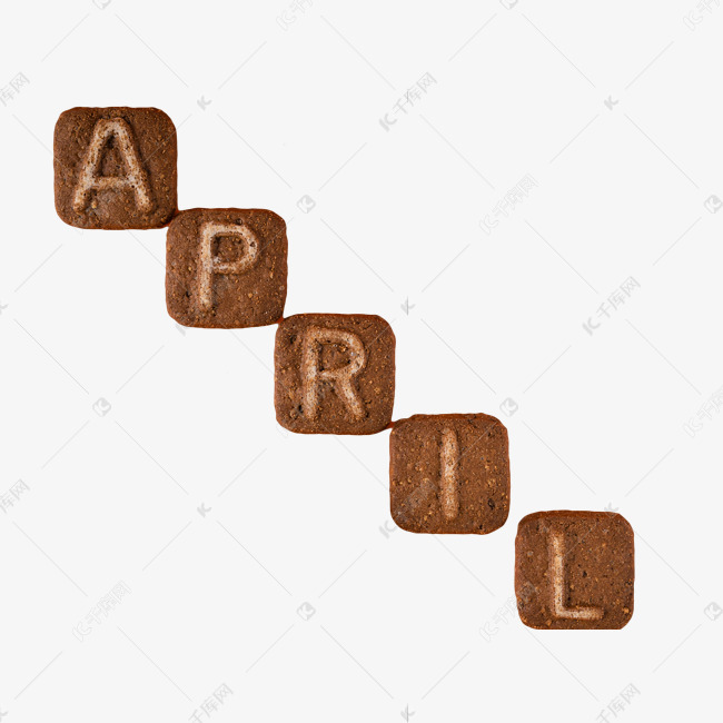 字母拼图饼干April素材图片免费下载-千库网