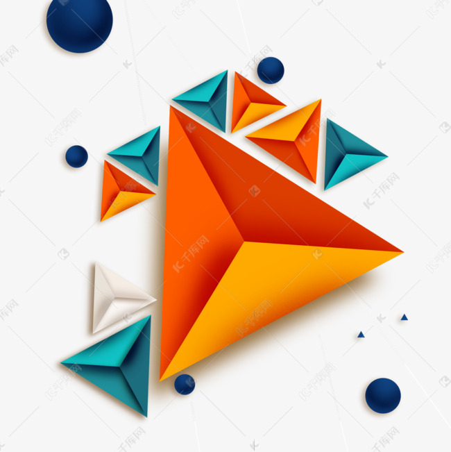 三角形渐变几何图形素材图片免费下载-千库网