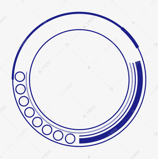 蓝色科技酷炫线框素材图片免费下载-千库网
